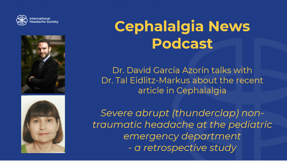 Cephalalgia Podcast 11: Severe abrupt (thunderclap) non-traumatic ...